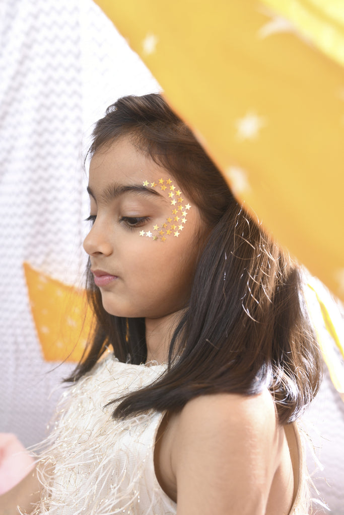 Gold Stars Face Tattoo Sticker – Elaa